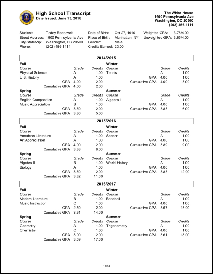 New Template Portrait Transcript Maker